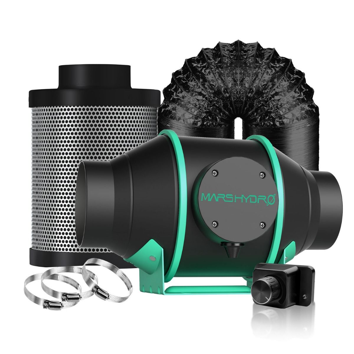 Mars Hydro 4" Inline Fan with Speed Controller| Lowest Price Guaranteed ...